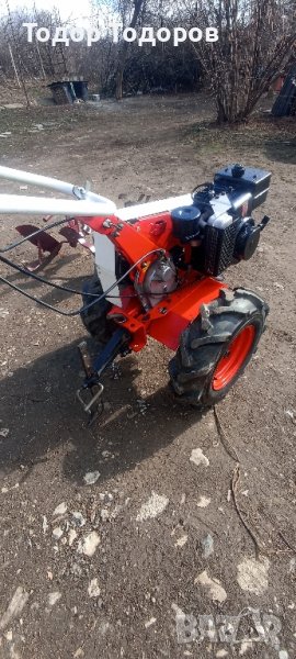 Мотоблок мотофреза с инвентар 12к.с. 320cc 100см.4 скорости и ремарке в ...