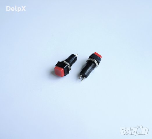 Бутон с 2 положения задържащ червен 250V 3A Ф12mm в Друга електроника в ...