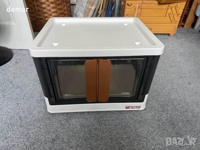 Прозрачна кутия за съхранение/органайзер гардероб 36L в Кутии за ...