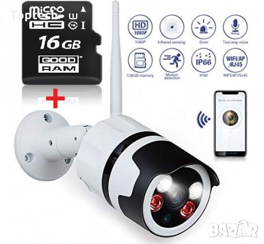 Външна WiFi Камера + 16GB карта 1080P И Звук в IP камери в гр. Варна ...
