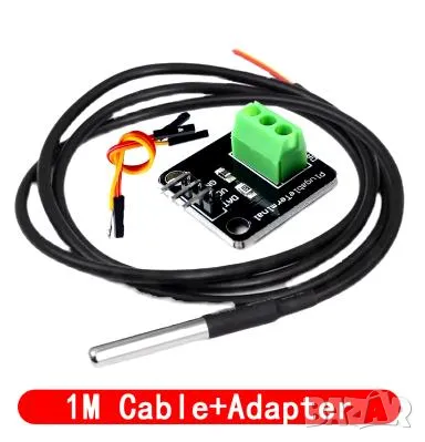 DS18B20 Temperature Sensor Module Kit Waterproof Cable Probe Terminal ...