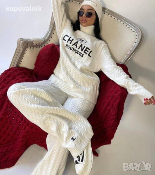 Chanel дамски комплект висок клас реплика /плетиво/ в Комплекти в гр ...