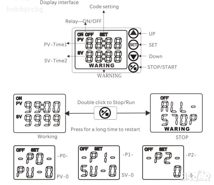 TS2310, Реле за време, цикличен таймер с LCD дисплей, 220V, 10A в Друга електроника в гр. Варна ...