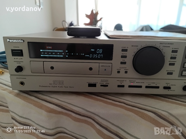 Panasonic SV-3700 DAT Player с дистанционно и инструкции в Ресийвъри, усилватели, смесителни ...