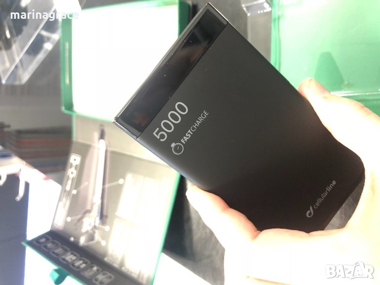 Fast Charge power bank външна батерия Cellularline Manta, 5 000mAh в Оригинални батерии в гр ...