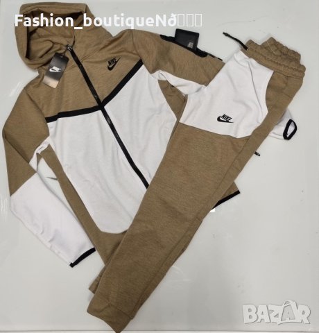 Мъжки екип Nike Tech Fleece бяло и кафяво в Спортни дрехи, екипи в гр ...