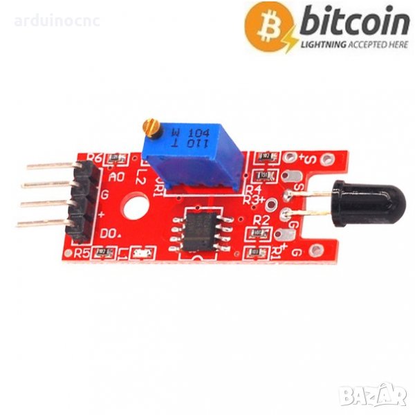 Сензор за пожар пламък Ky 026 Flame Sensor Module Ir Detector Temperature Arduino Ардуино в