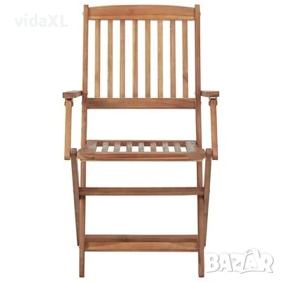 vidaXL Сгъваеми градински столове 8 бр акация масив(SKU:3075084) в ...