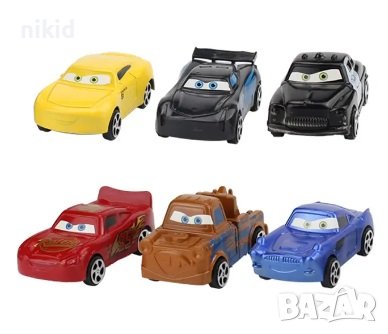 6 бр Макуин Маккуин колите McQueen cars пластмасови колички фигурки ...