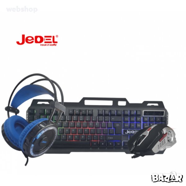 Комбо Геймърски Комплект 3в1- светещи RGB Клавиатура и Мишка + Слушалки ...