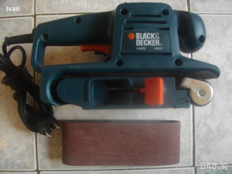 600 Вата-Black Decker-ENGLAND-Регулация-Лентов Шлайф-Английски-Блек ...