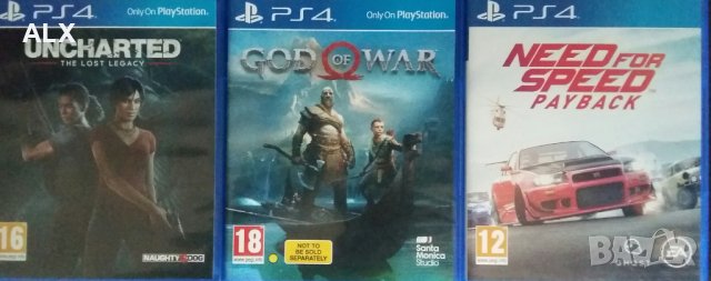 God of war Lost Legacy Need for speed Payback Игри за ps 4 playstation ...