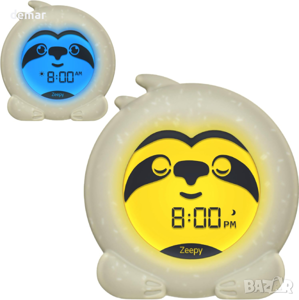 Zeepy Toddler USB акумулаторен сладък детски будилник котето Кип с ...