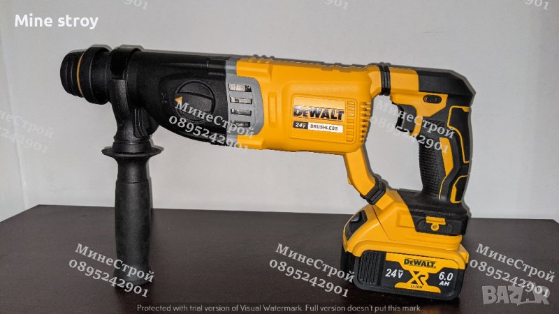 Акумулаторен Перфоратор DeWALT DCH263 24v с 2 батерии 6ah Девалт TSTAK ...