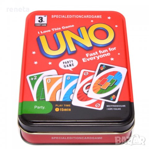 Карти Uno, Уно, За игра, Метална кутия в Игри и пъзели в гр. Бургас ...
