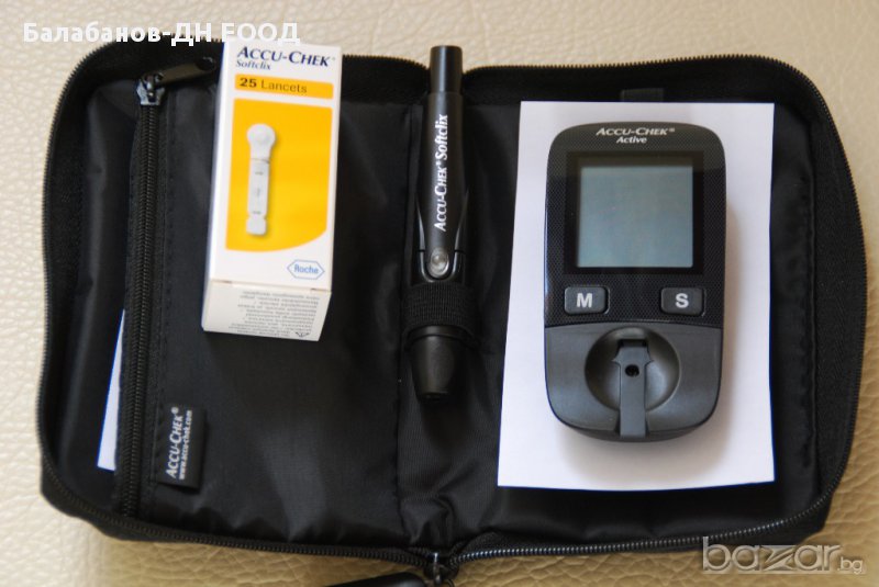 Глюкомер за измерване на кръвна захар Accu Chek Active 110 бр тест ленти в Уреди за