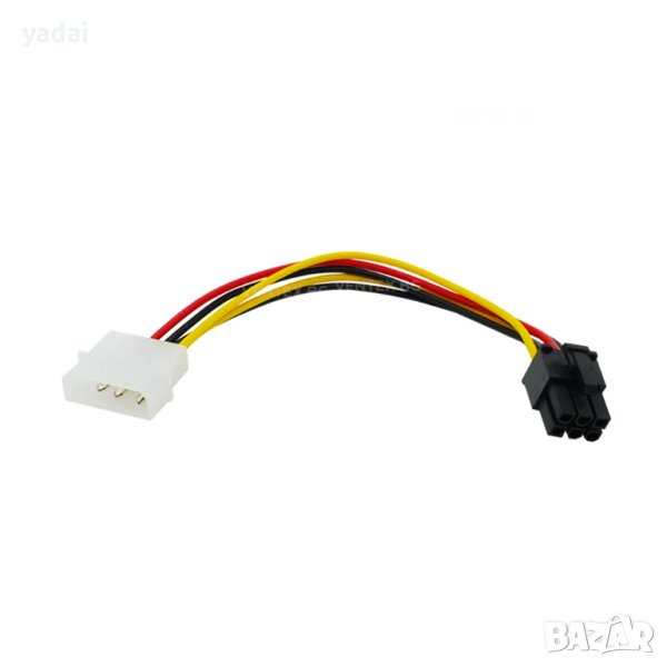 55 Захранващ кабел за видеокарта един Molex към един 6 Pin мъжки