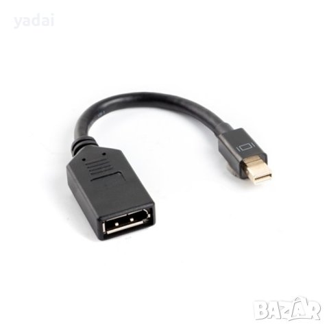 61.Преходник Мини дисплей портMini DisplayPort(м) към Дисплей порт ...