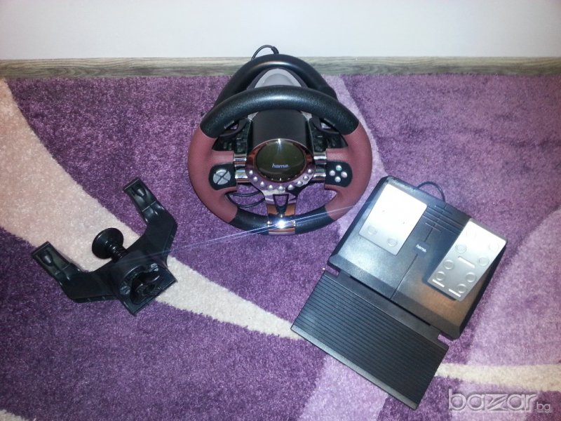 Кормило Hama Thunder V5 (USB с вибрации – PC/PS3) в Аксесоари в гр ...