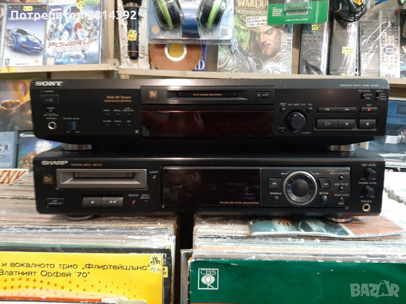 Mini disc мини диск плейъри декове рекордери SONY MDS-JE520 и SHARP MD-R2 в мн.добър вид и ...